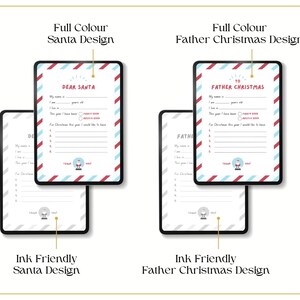 Letter to Santa Printable, Kid's Printable Santa Letter, Christmas Wish ...