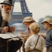 Vintage French Artist & Children Printable - Eiffel Tower Art ...