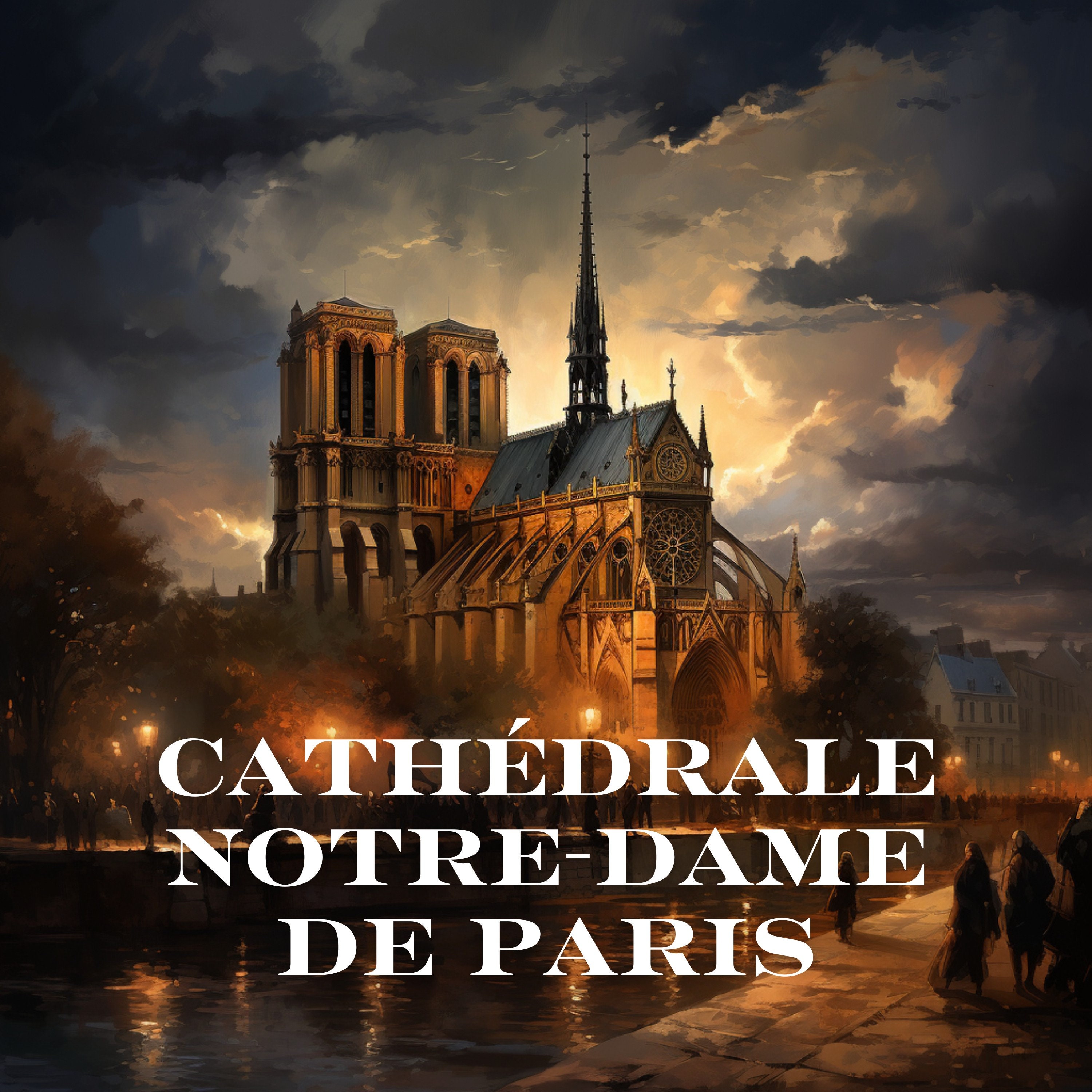 Vintage Notre Dame Cathedral Printable Art Parisian - Etsy