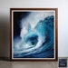 Giant Blue Wave Surfer Printable Art - Coastal Thrills, Ocean Vibes ...