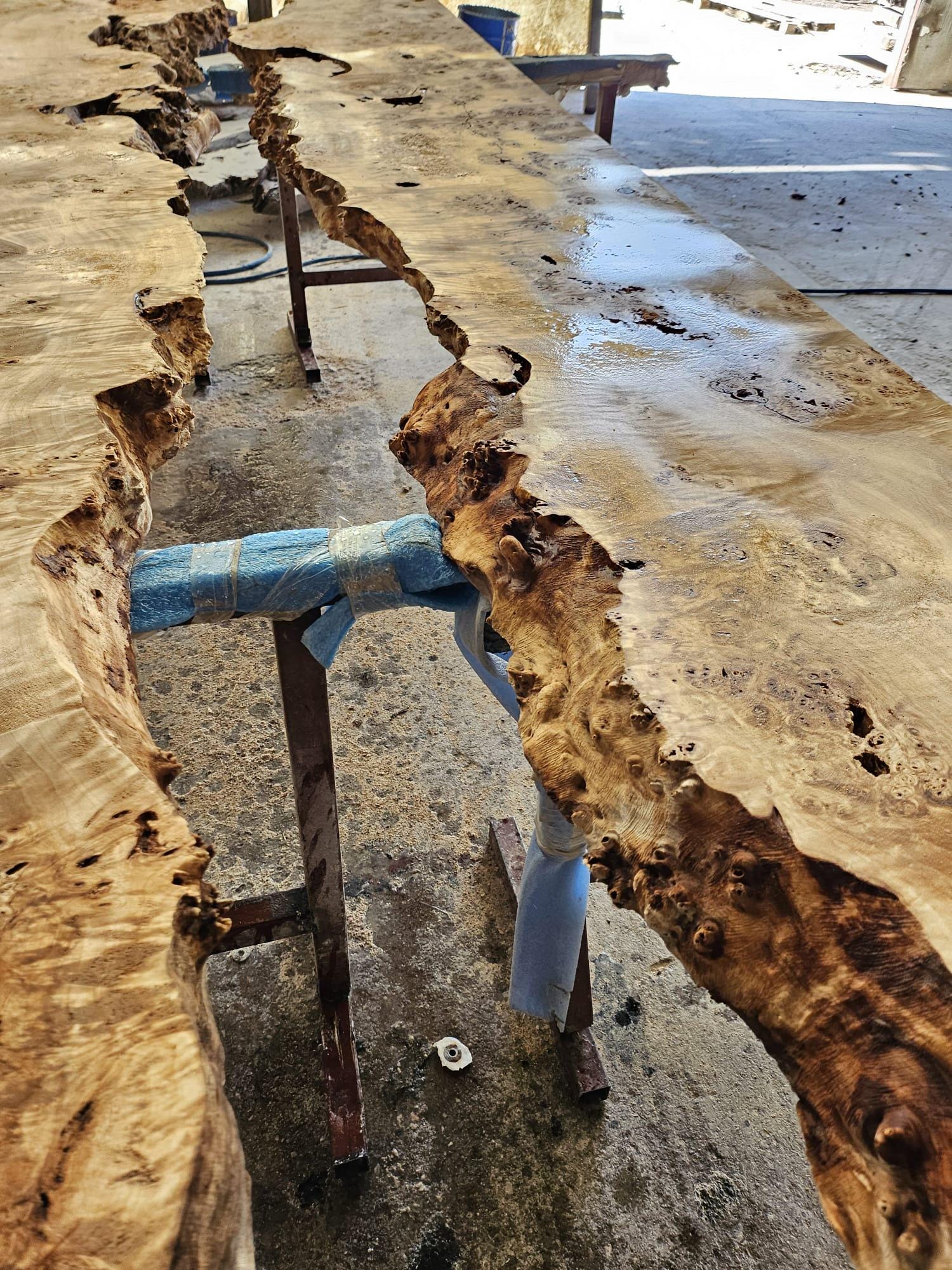 Natural Mappa Burl Wood Slab: Live Edge Rustic Lumber for Epoxy Tables ...