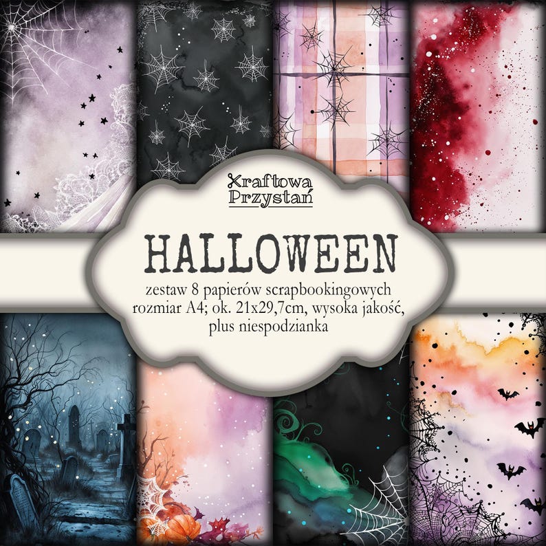 HALLOWEEN Digital Paper Pack, Digital Scrapbook Paper Backgrounds, PDF ...