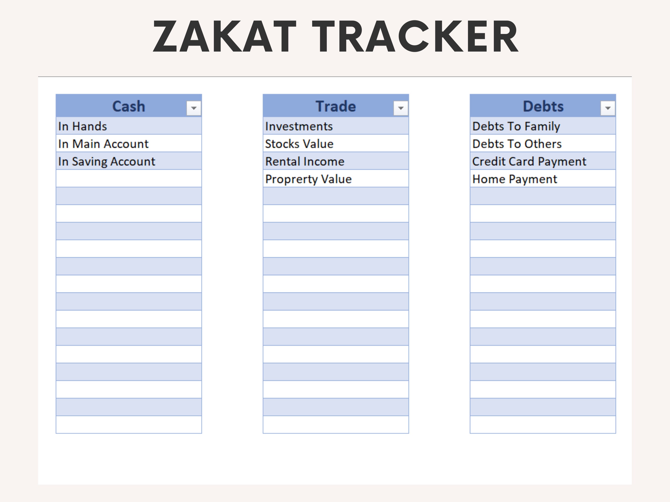 Zakat Calculator 2024 Spreadsheet Excel Zakat Gold Calculator Zakat in ...