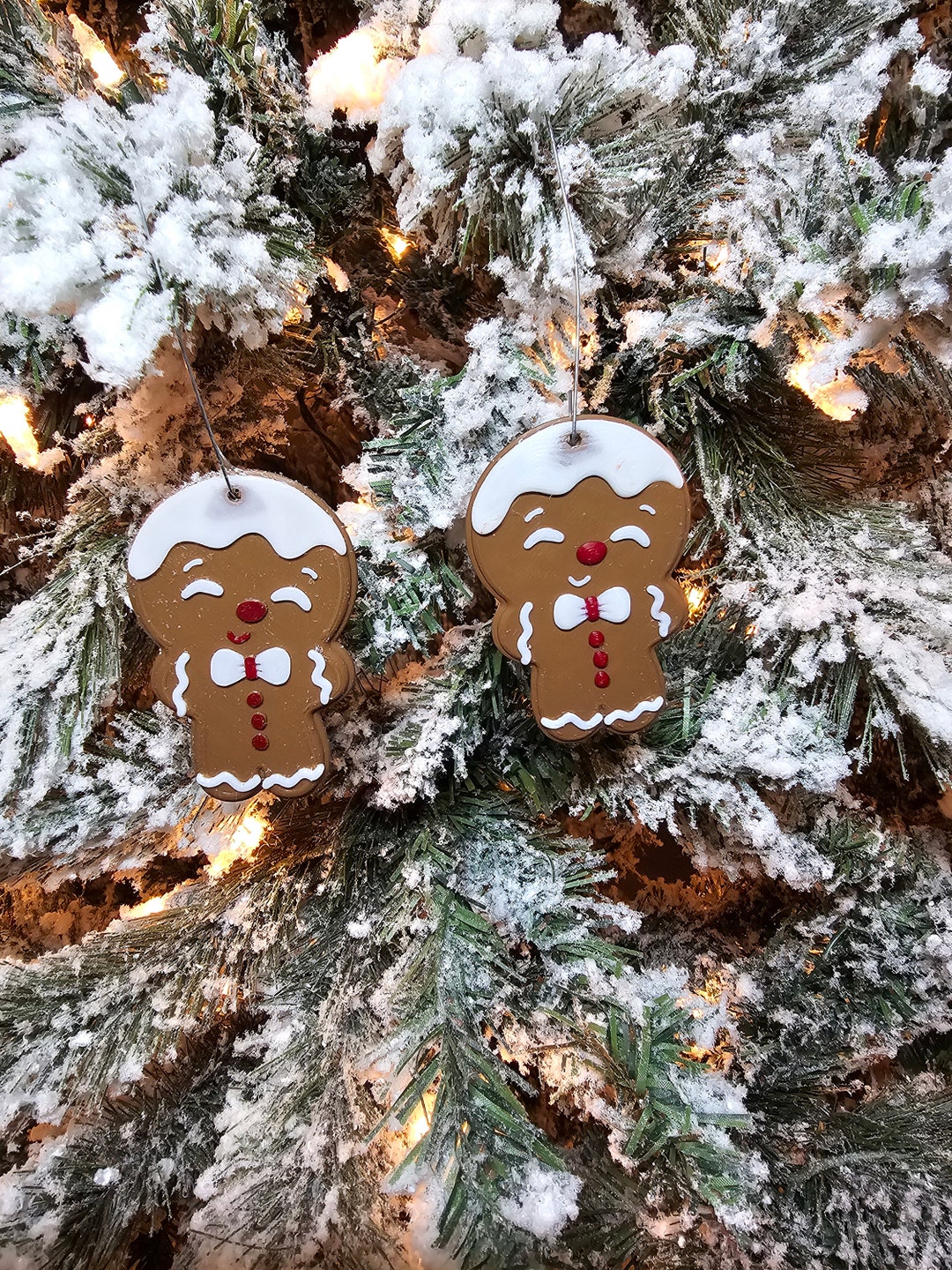 Gingerbread Christmas Ornaments - Pack of 4 - Etsy