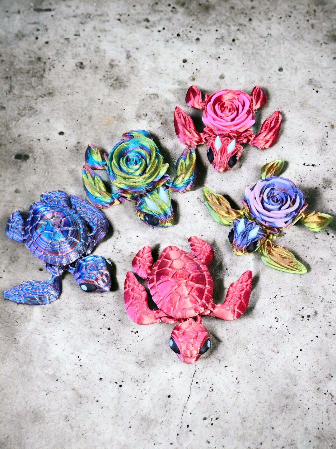Rose Turtle Sea Turtle Decor Lightweight Fidget Figurine Ornaments Gift ...