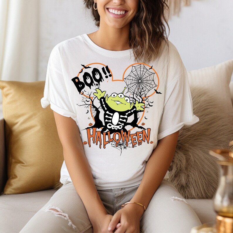 Toy Story Halloween Shirt, Sheriff Woody Jessie Slinky Aliens Mrs Mr ...