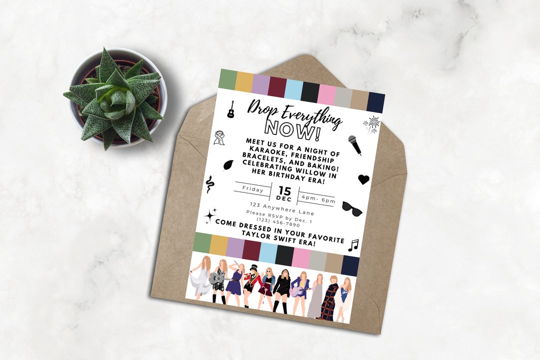 Eras Themed Birthday Party Invitation - Etsy