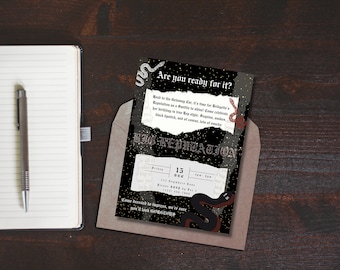 Taylor Swift Themed Birth-tay Party Invitation Reputation Inspired ...