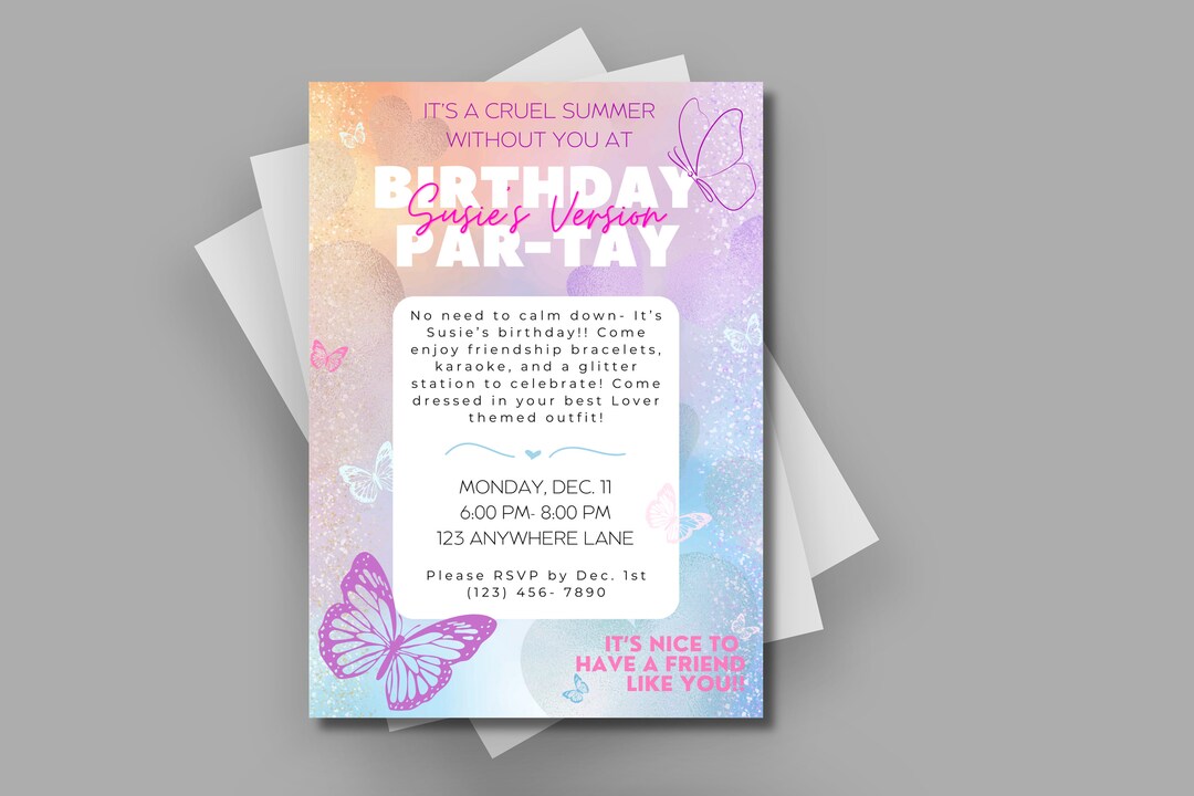 Lover Themed Birthday Party Invitation - Etsy