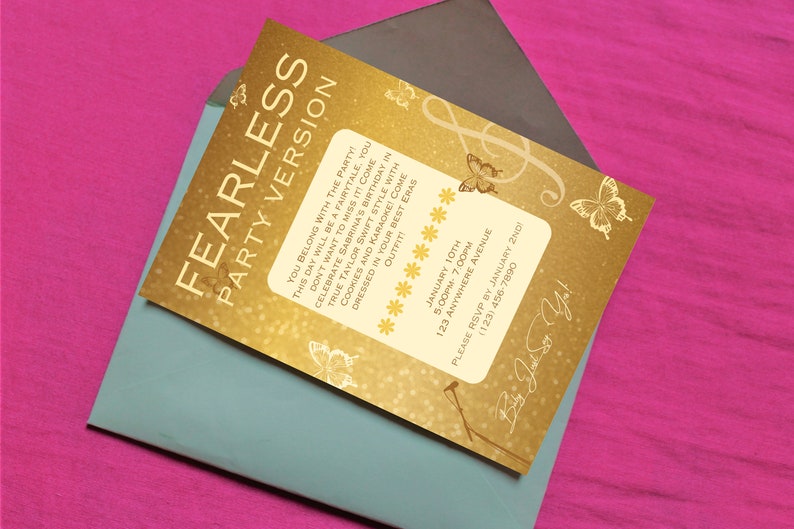 Fearless Themed Birthday Party Invitation Template - Etsy