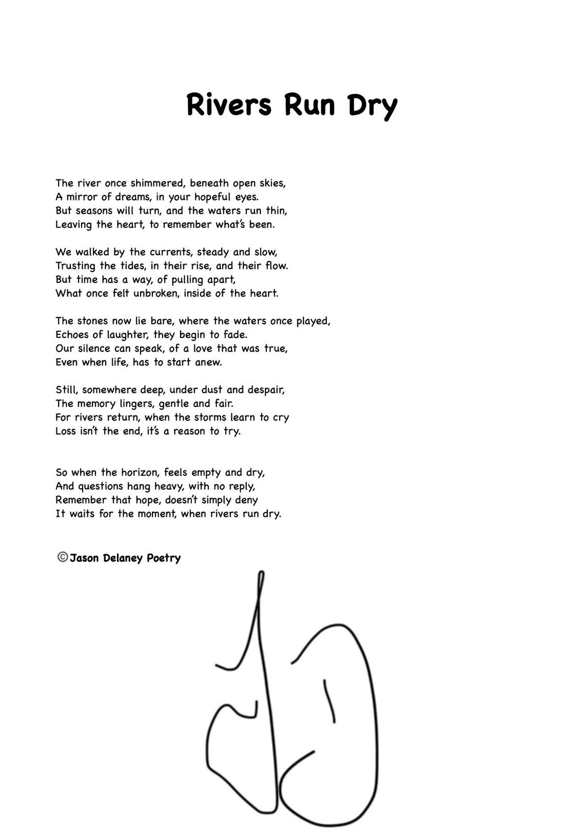 Rivers Run Dry - Printable Poems - Etsy