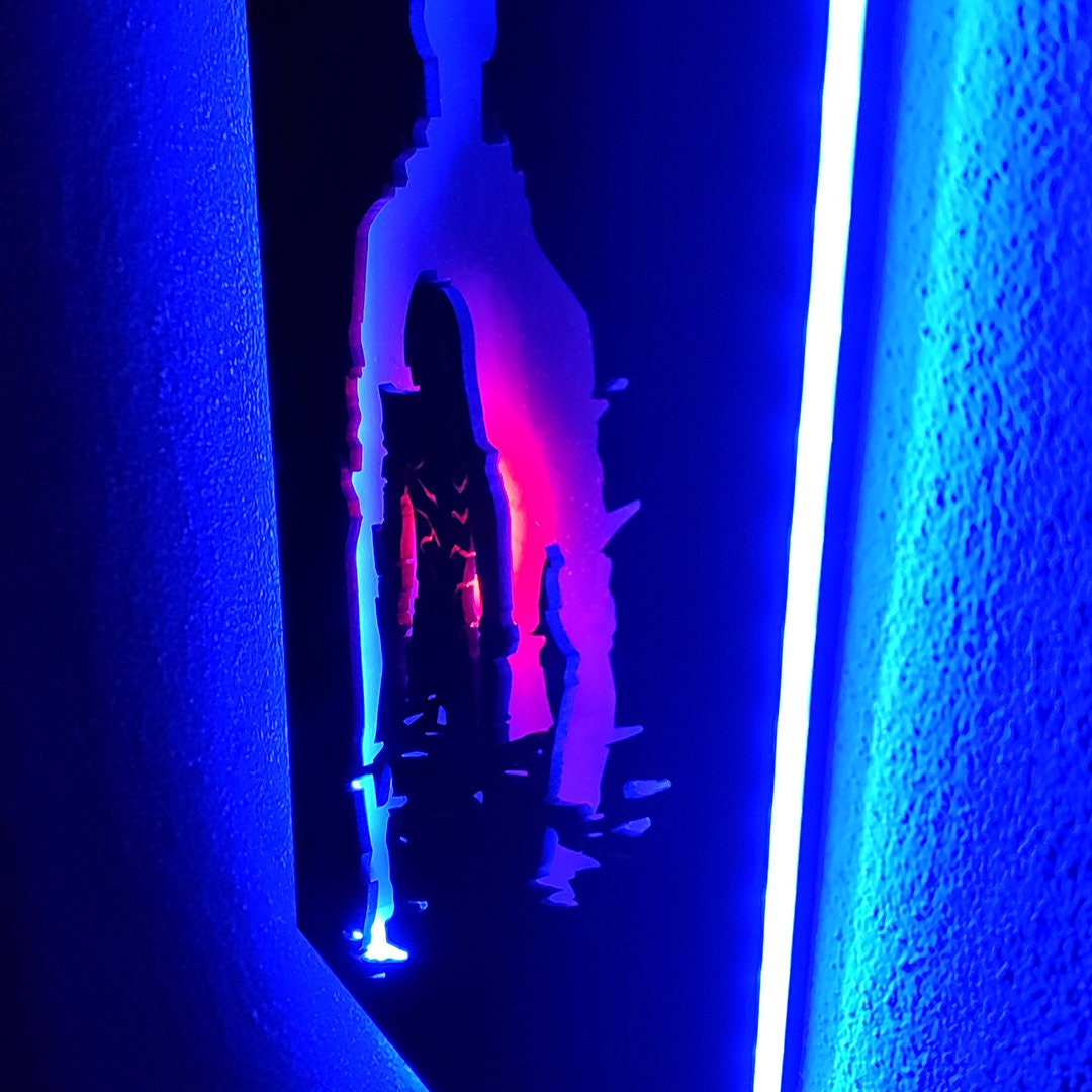 Jinwoo Solo Leveling Anime Night Light, Custom Laser Cut LED Gift ...