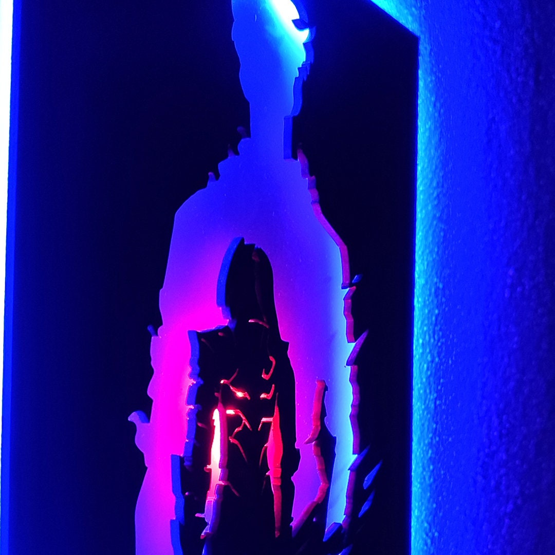 Jinwoo Solo Leveling Anime Night Light, Custom Laser Cut LED Gift ...