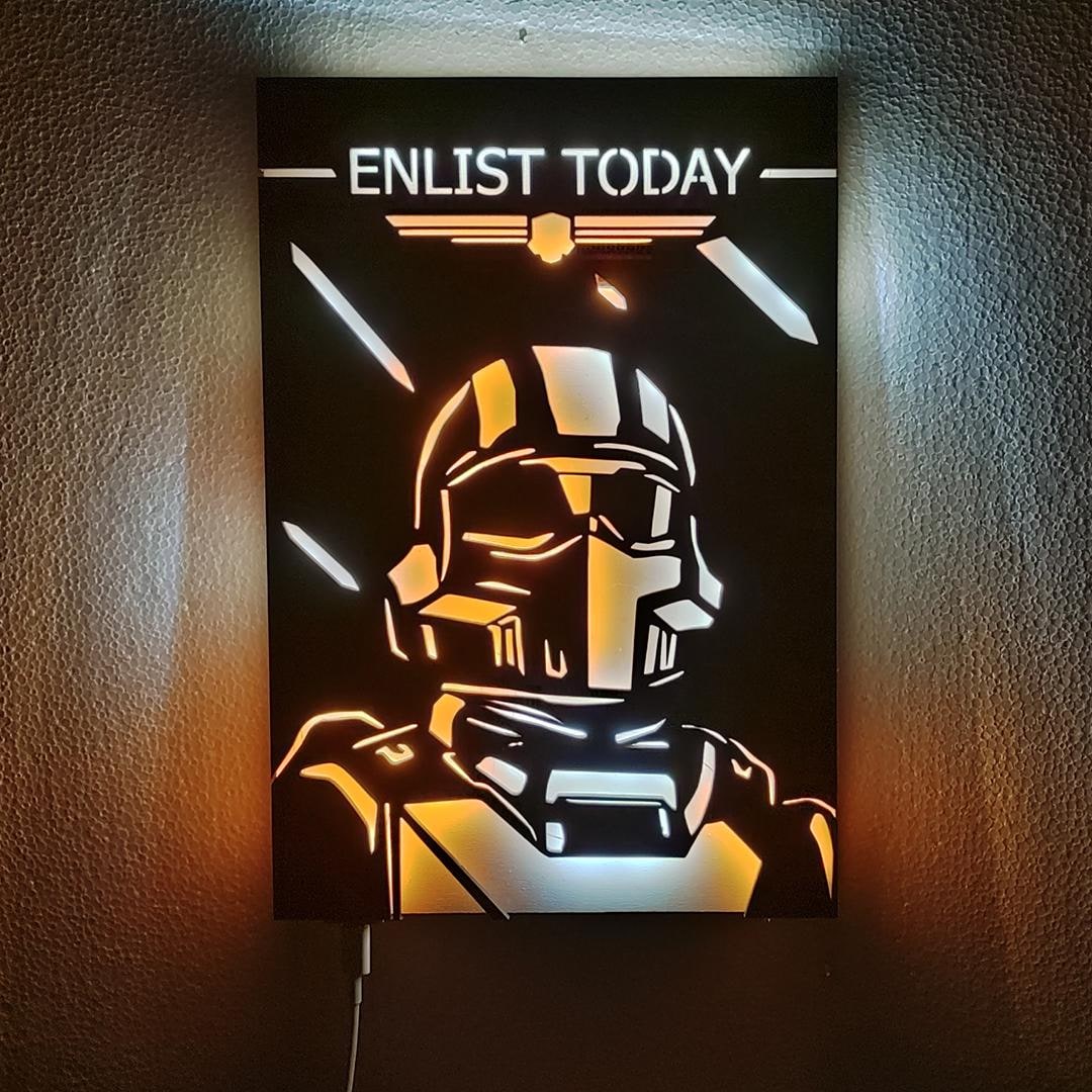 Helldiver Soldier Laser Cut File, SVG PNG JPEG Engraving, Arrowhead ...