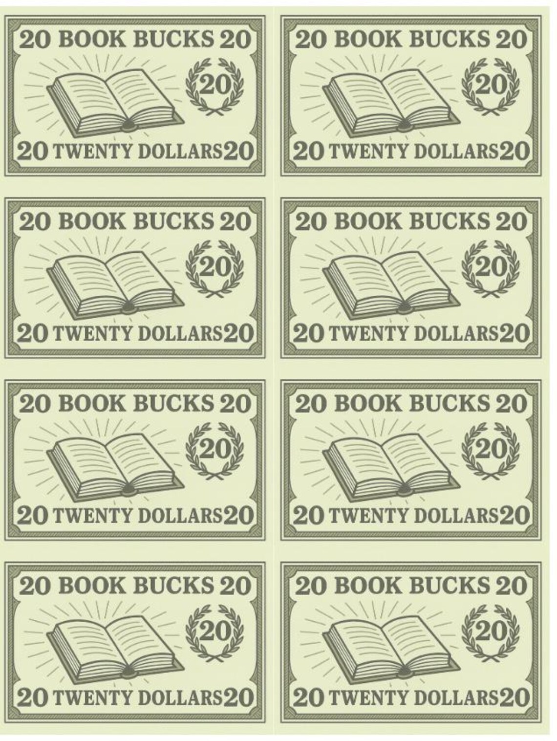 Book Bucks Reading Incentive | Printable Reading Rewards for Kids - Etsy
