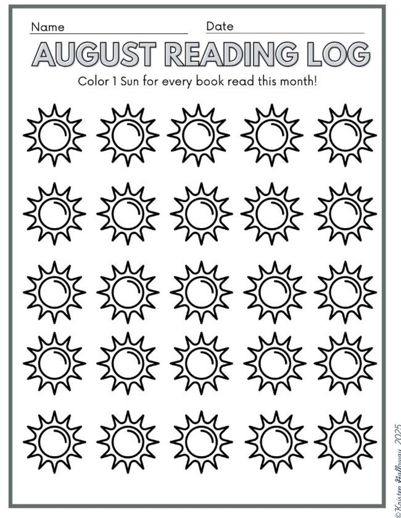 Summer Reading Logs for Kids | Printable Coloring & Drawing Tracker - Etsy