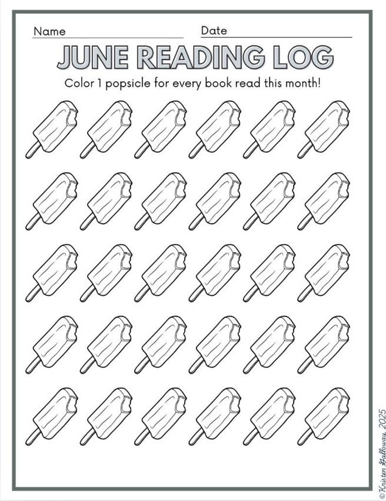 Summer Reading Logs for Kids | Printable Coloring & Drawing Tracker - Etsy
