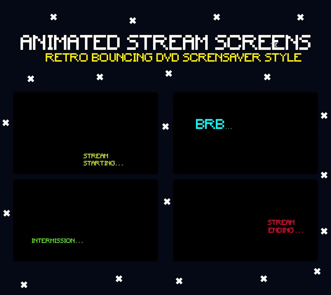 Animated Retro Stream Screens: Bouncing DVD Savers (webm Files) - Etsy