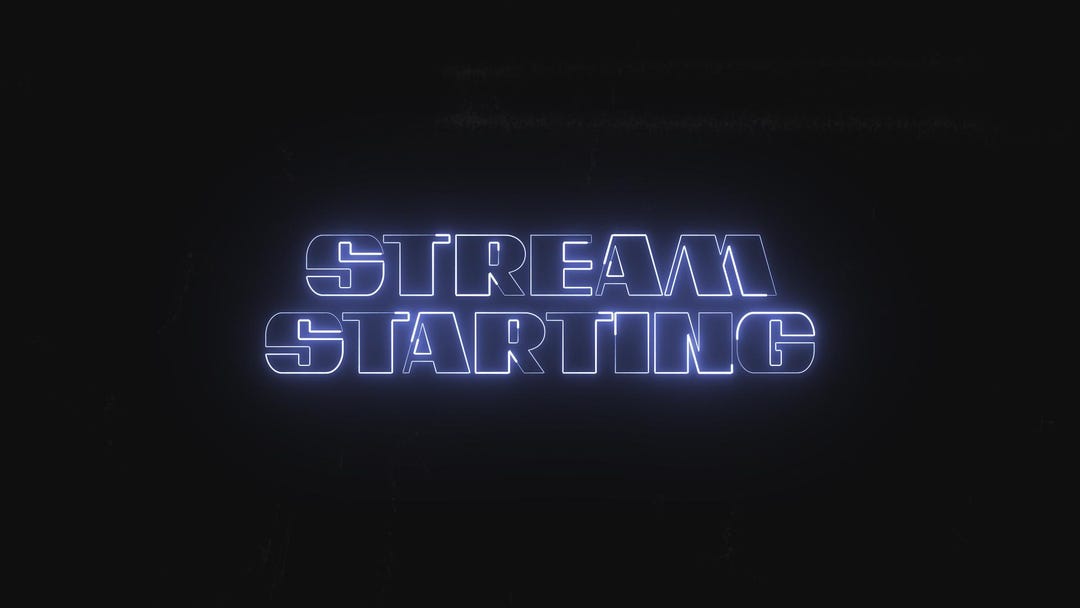 Animated Neon Blue Screens for Twitch Starting Soon, BRB, Ending ...