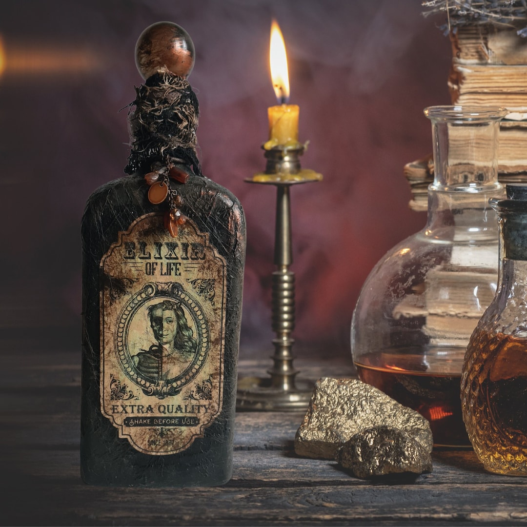 Elixir of Life Apothecary Bottle. Halloween. Horror Fan. Gothic Gift ...