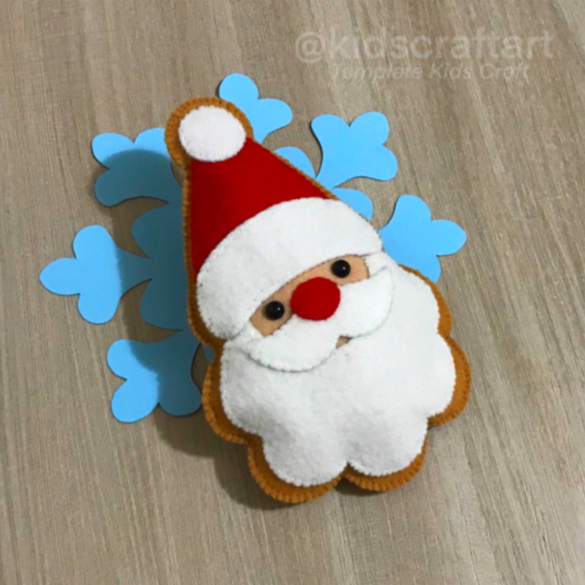PDF PATTERN Christmas Santa Claus Felt Cookie Hand Sewing - Etsy
