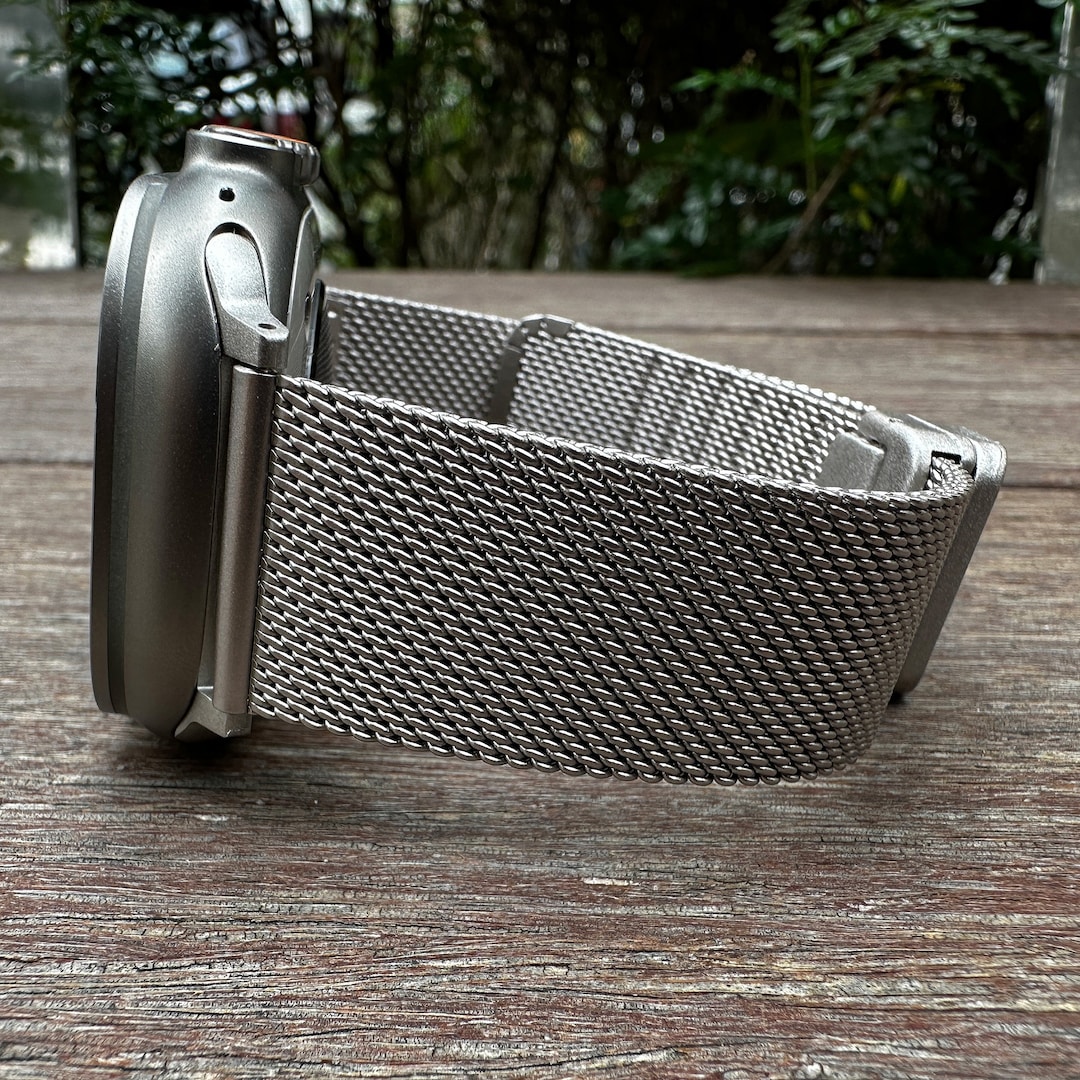Premium Milanese Loop Starlight Apple Watch Band Ultra 1 2 Magnetic ...