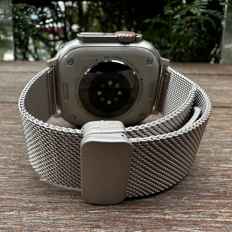 Premium Milanese Loop Starlight Apple Watch Band Ultra 1 2 Magnetic ...