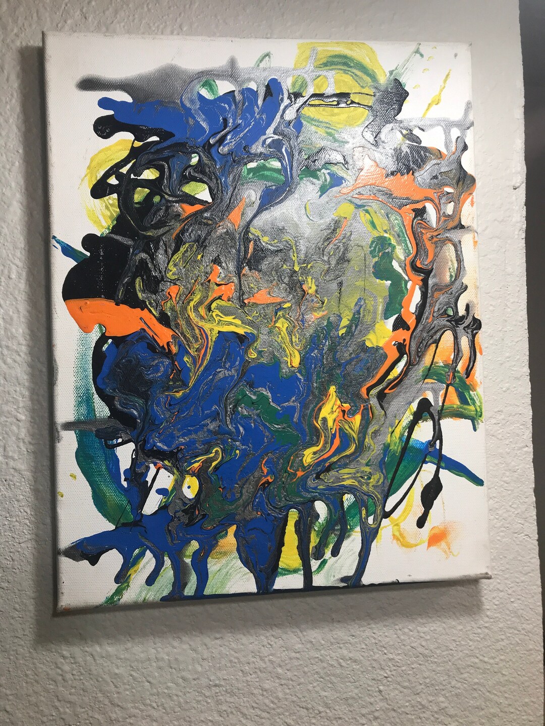 Hand Painted Contemporary-abstract Stretched Canvas Art - Etsy