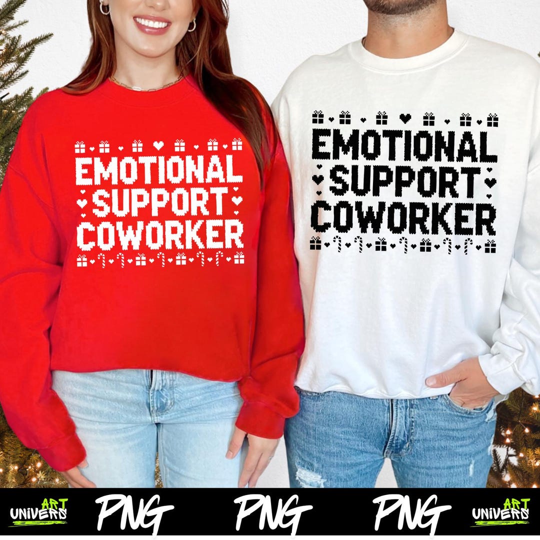 Emotional Support Coworker PNG, Funny Office Worker Christmas Gift PNG ...