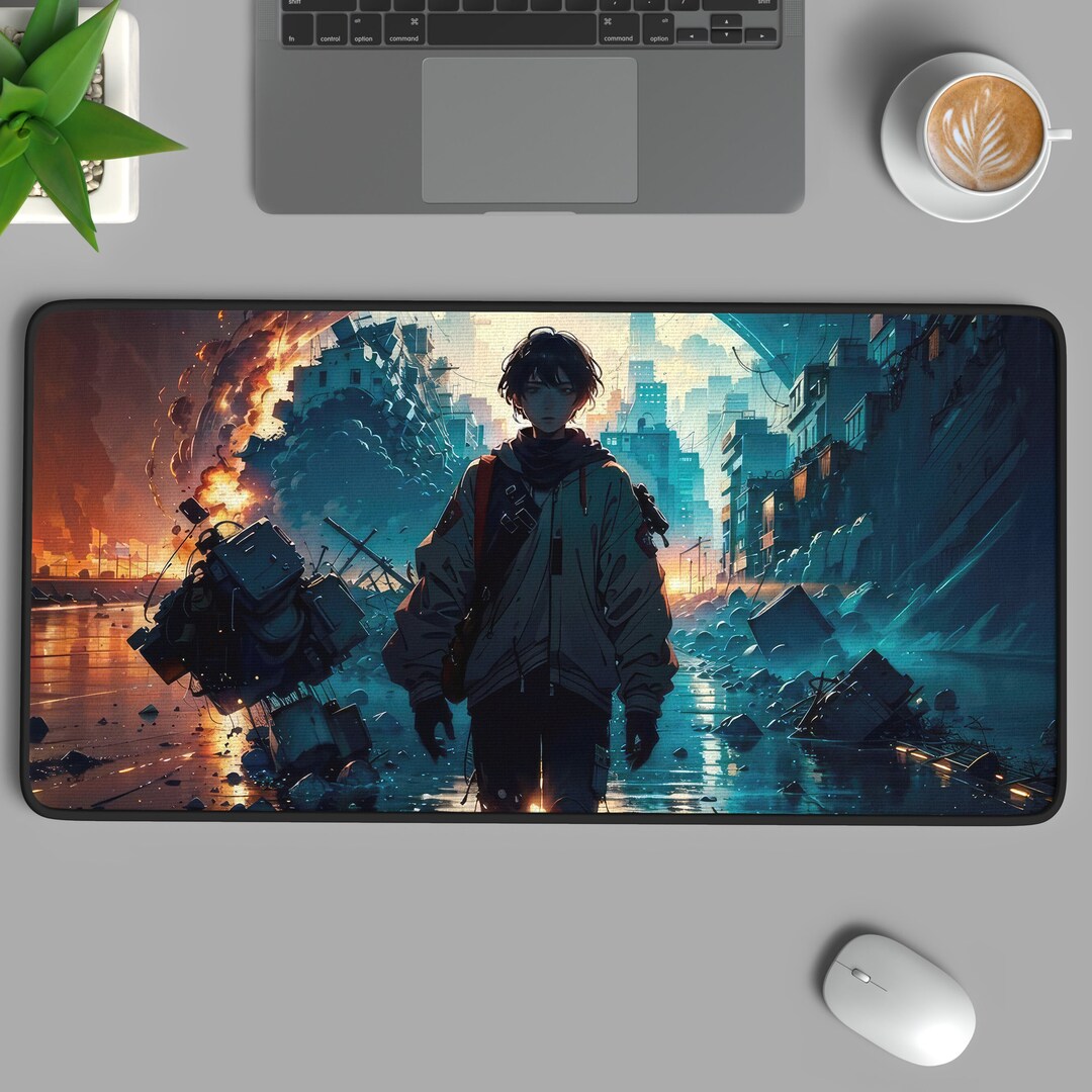 Fantastic Cyberpunk Desk Mat, Cyberpunk City Desk Mat, Anime Desk Mat ...