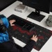 Japanese Red Dragon Desk Mat, Gothic Desk Mat, Dark Desk Mat, Black ...