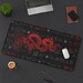 Japanese Red Dragon Desk Mat, Gothic Desk Mat, Dark Desk Mat, Black ...