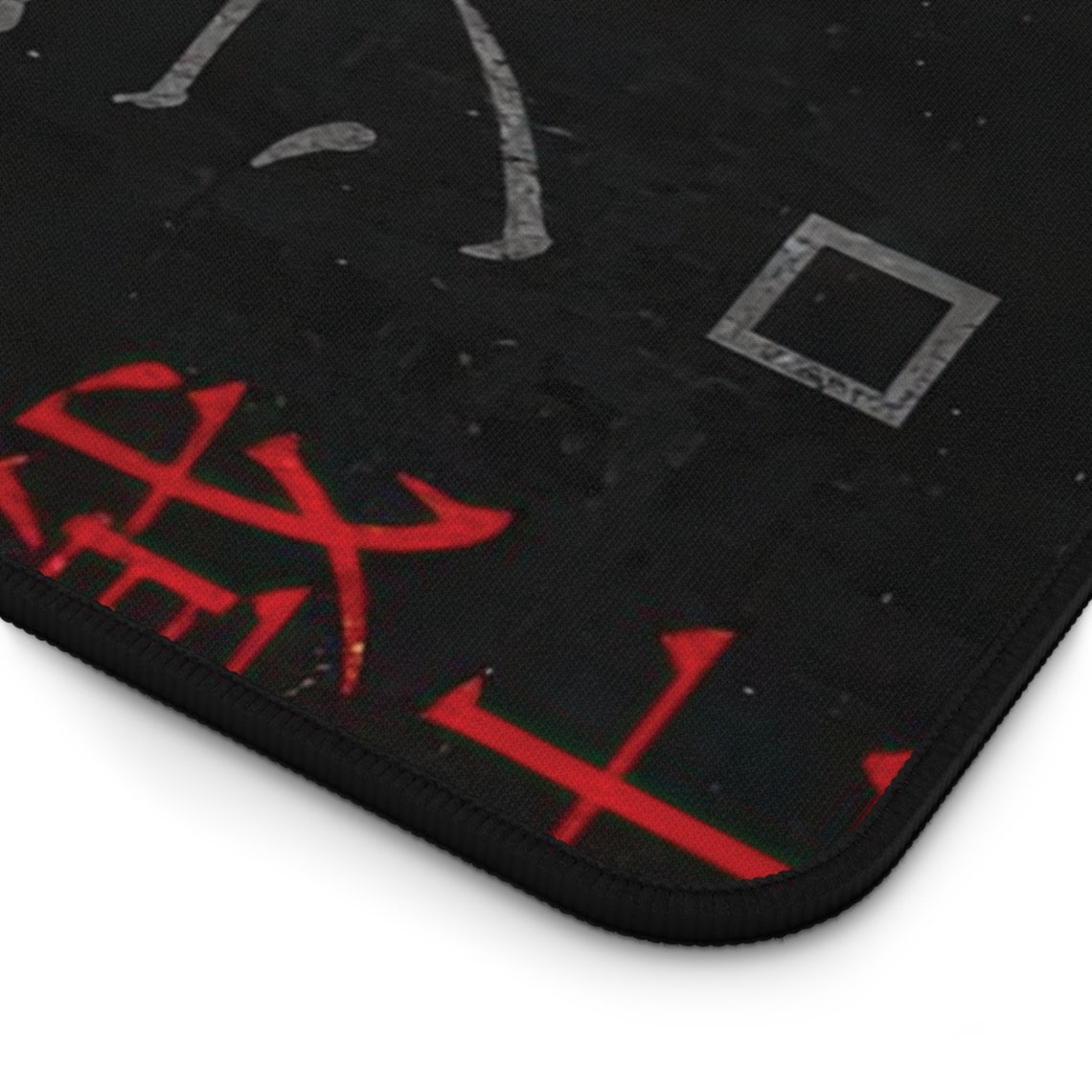 Japanese Red Dragon Desk Mat, Gothic Desk Mat, Dark Desk Mat, Black ...