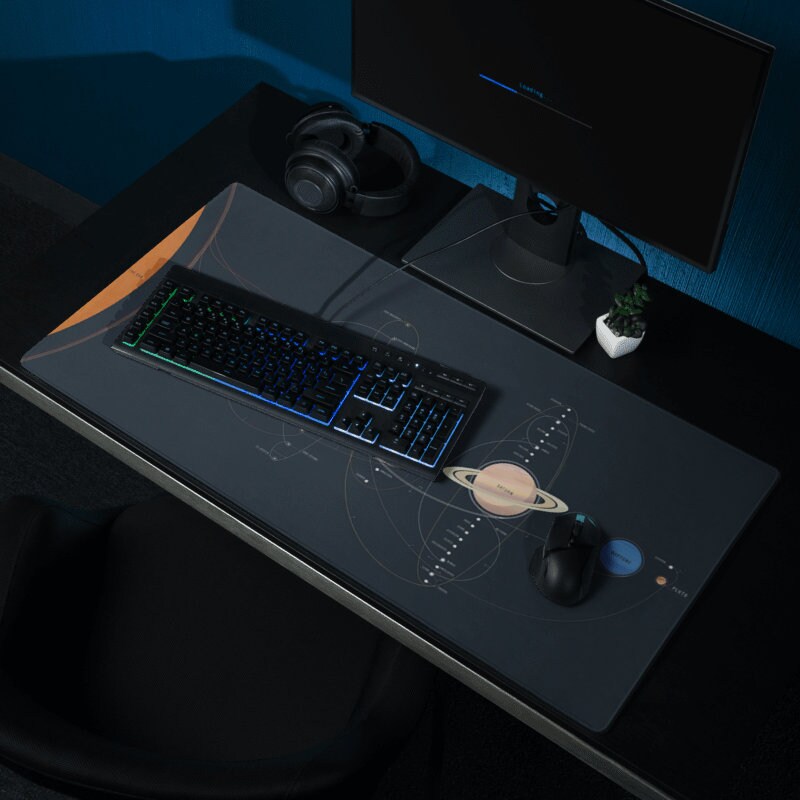 Solar System Desk Mat, 8 Planets Desk Mat, Space Exploration Desk Mat ...