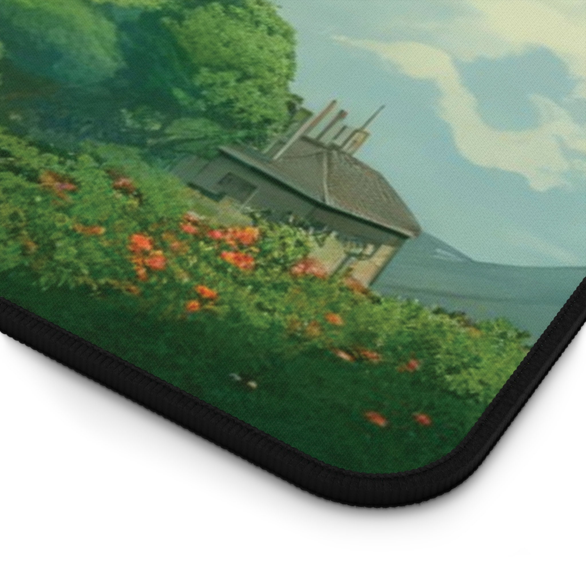 Majestic Castle in the Greenery Desk Mat, Anime Desk Mat, Desk Mat ...