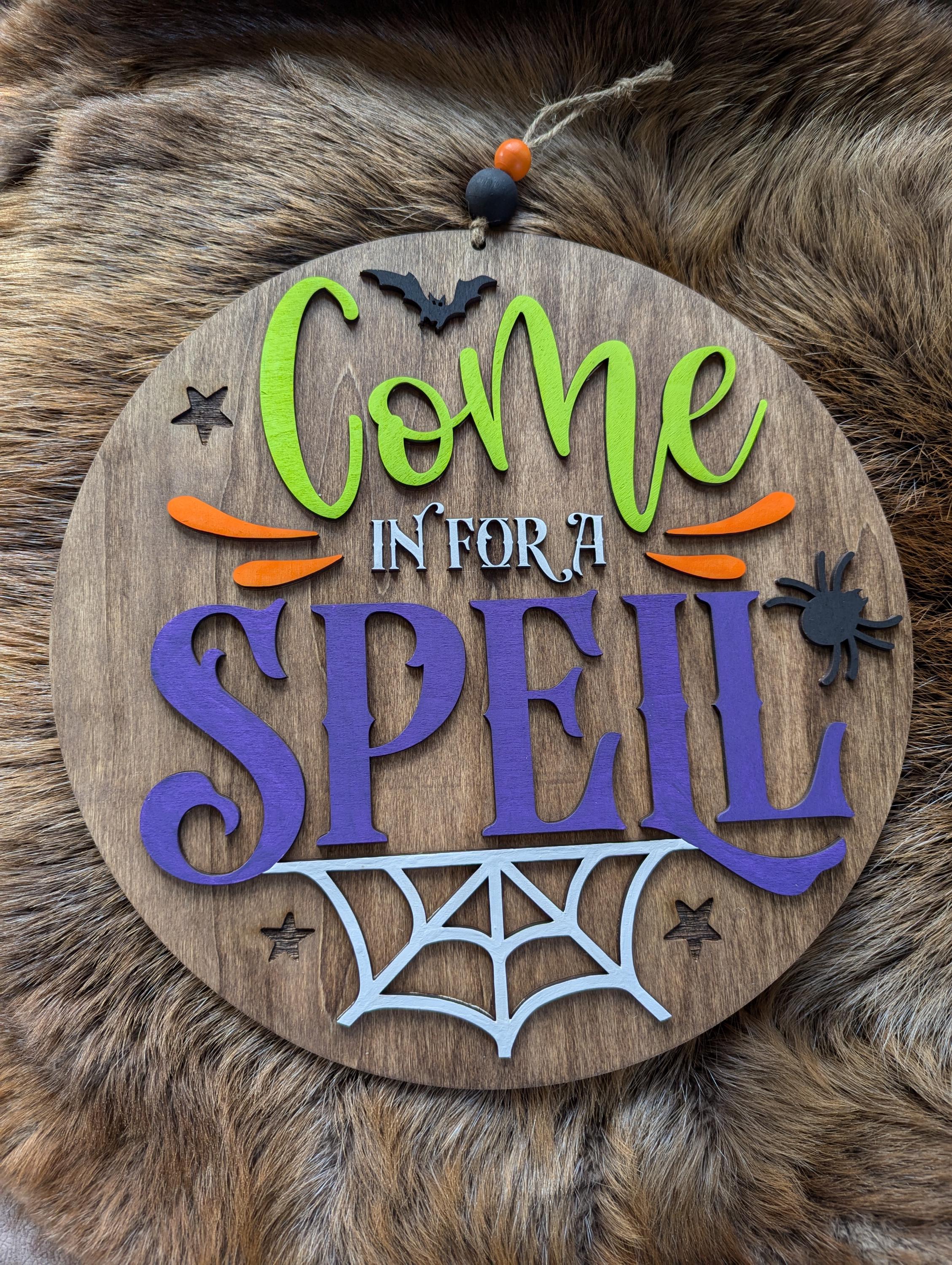 Halloween "come in for a Spell" Door Hanger - Etsy