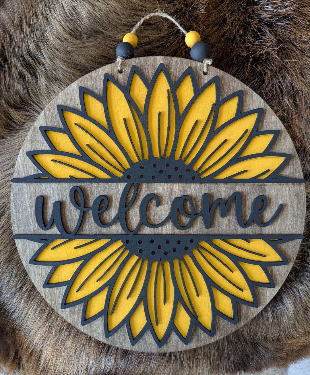 Fall Sunflower Welcome Door Hanger - Etsy