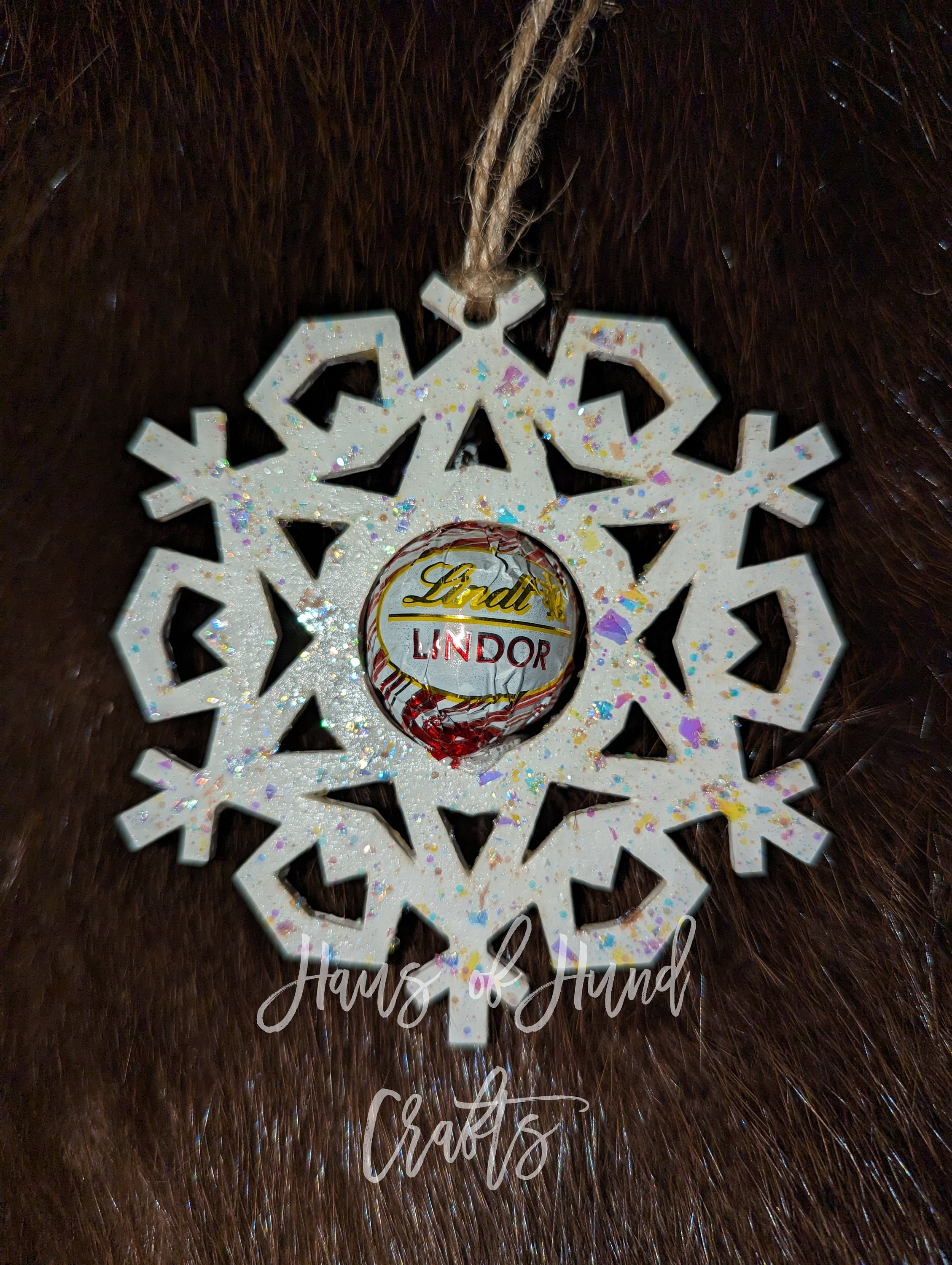 Lindor Chocolate Snowflake Ornament - Etsy