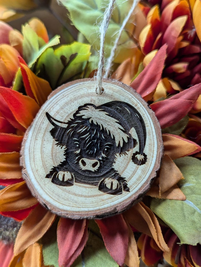Highland Cow Ornament - Etsy