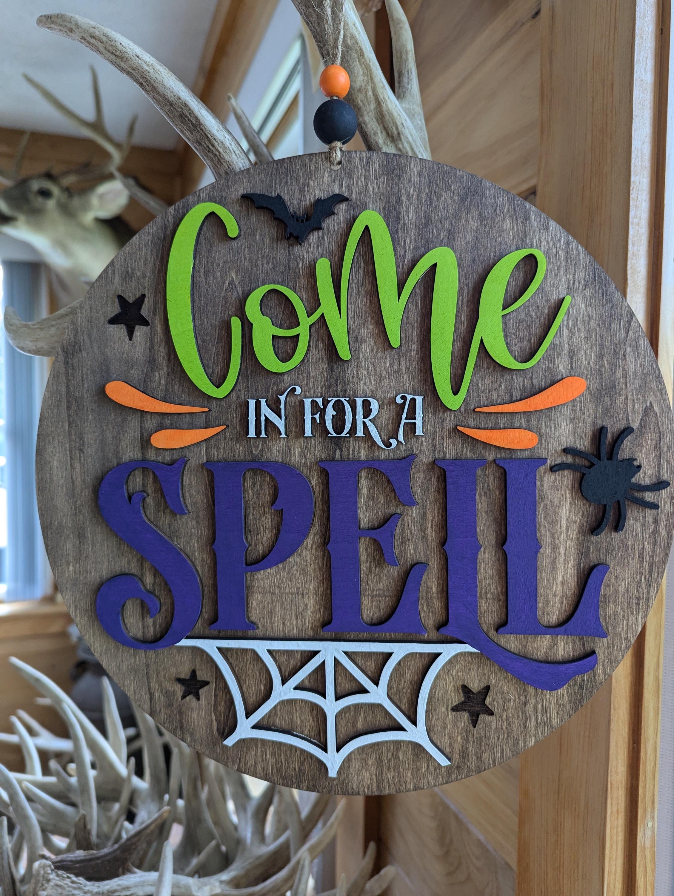 Halloween "come in for a Spell" Door Hanger - Etsy