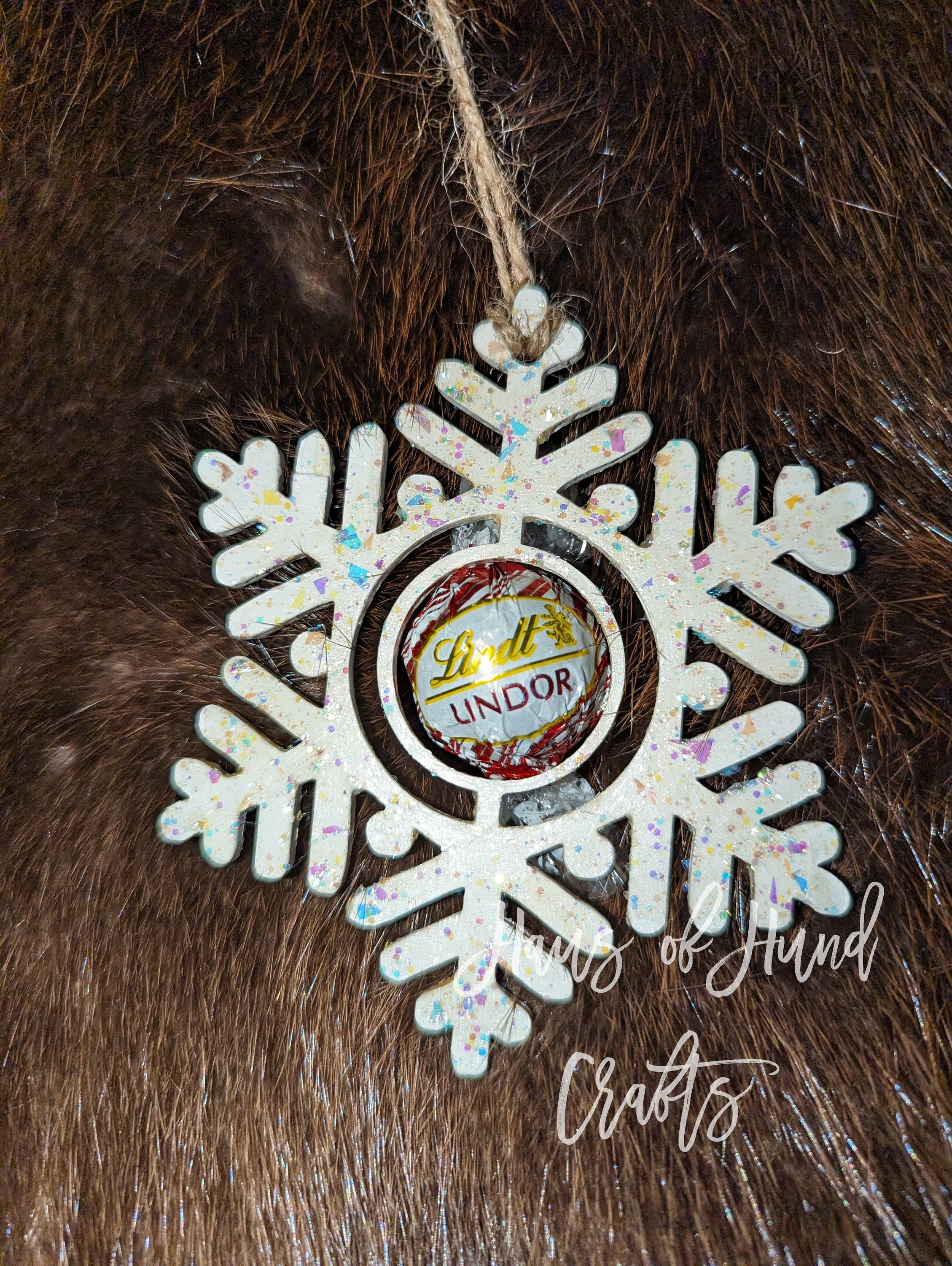 Lindor Chocolate Snowflake Ornament - Etsy