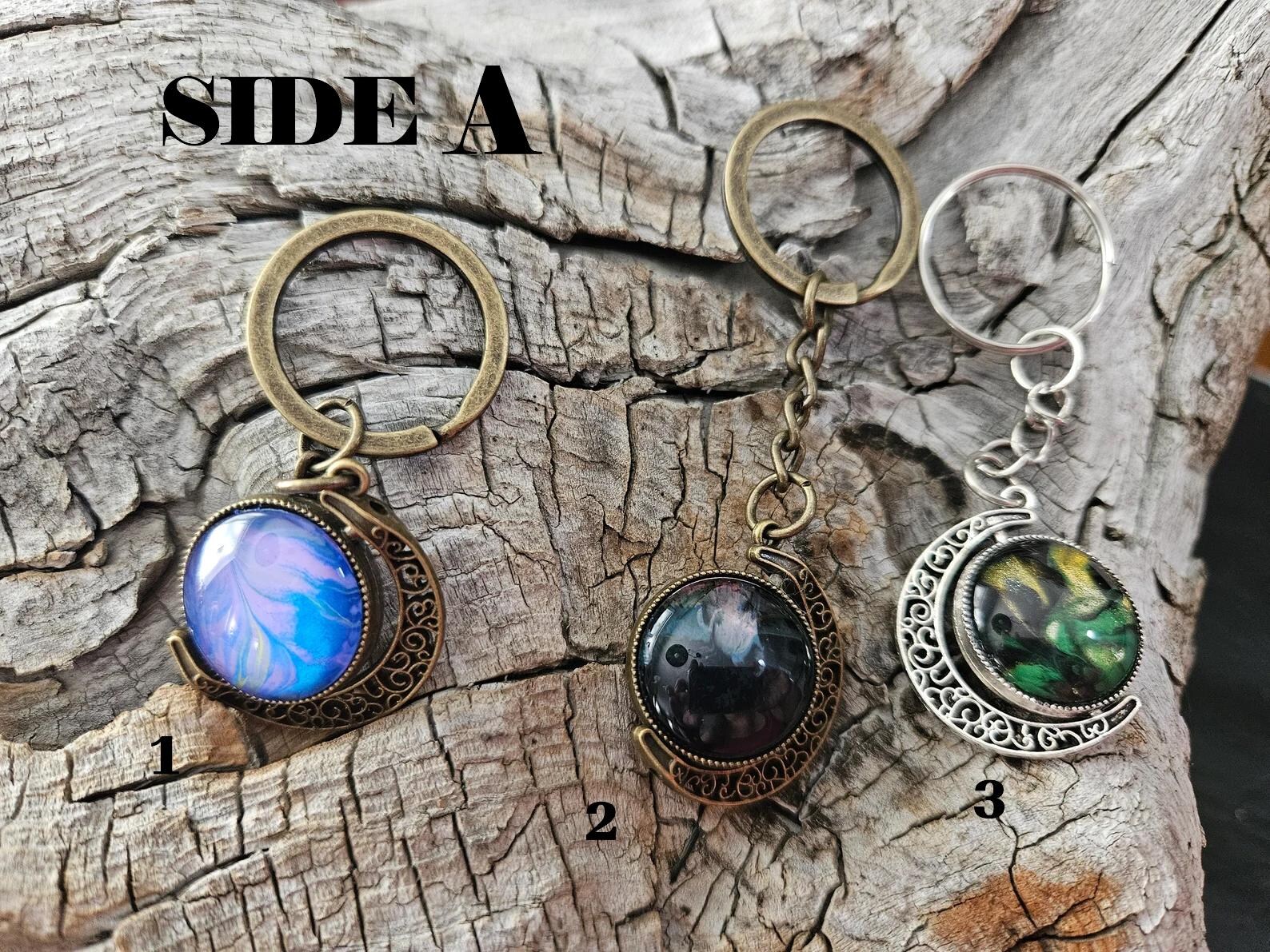 Fluid Art Spinner Keychain - Etsy Canada