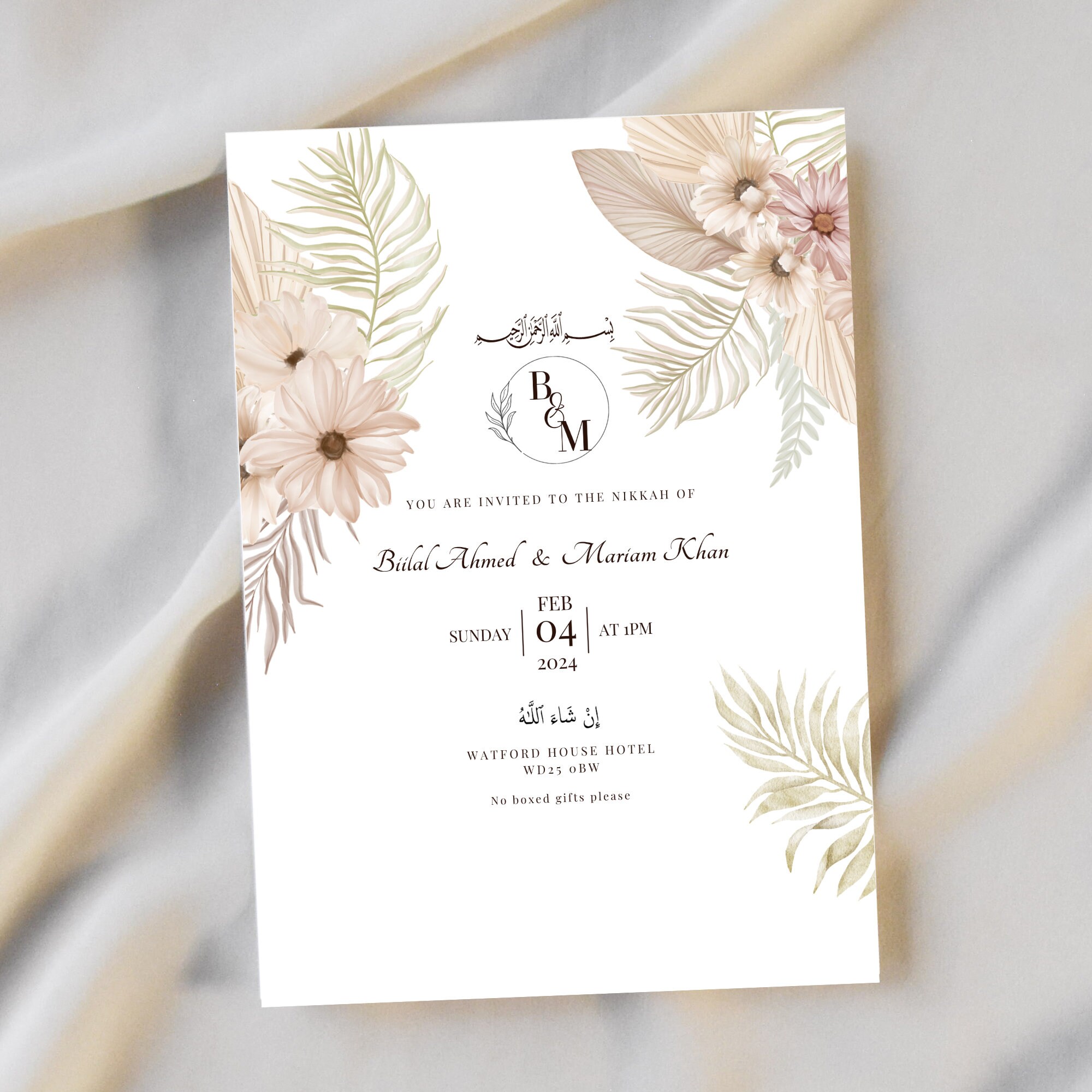 Nikkah Invitation, Digital Islamic Wedding / Walimah Invite ...
