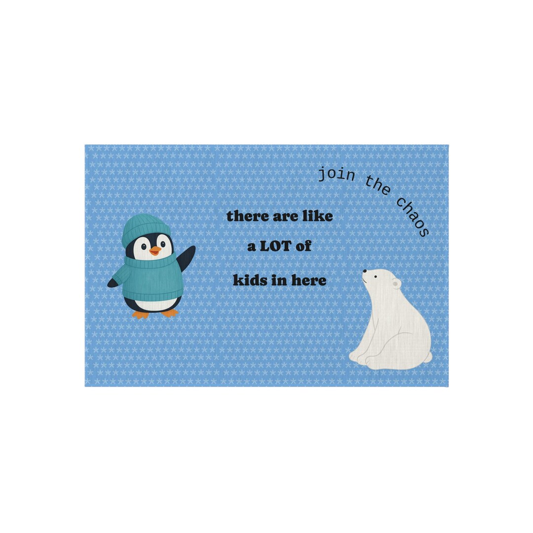 Join the Chaos Penguin and Polar Bear Outdoor Rug | There Are Like a ...