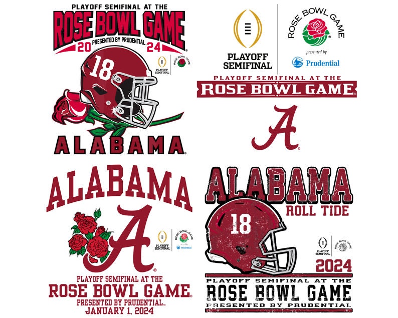 Alabama Crimson Tide Rose Bowl 2024 Png CFP Semi Football PNG - Etsy