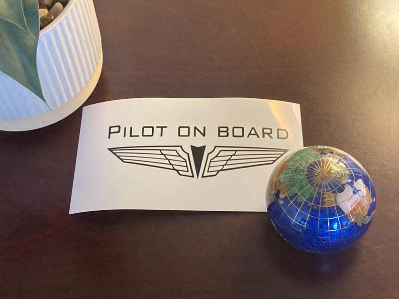Pilot on Board Decal - Etsy
