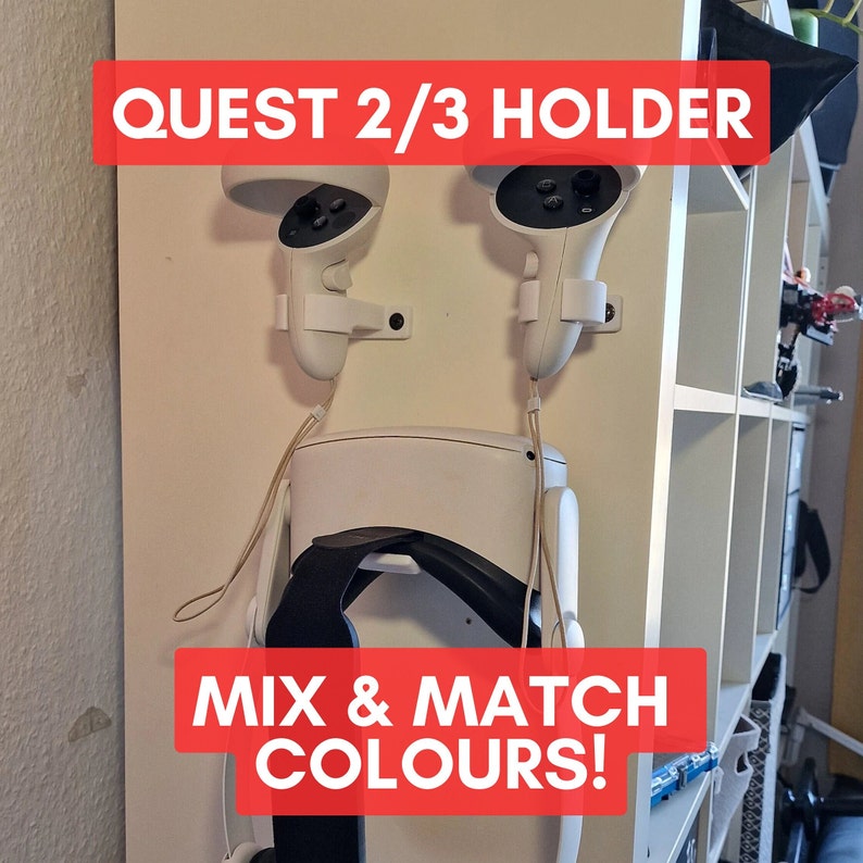 Meta Quest 2 Headset and Controller Wall Mount / Holder Worldwide Free ...