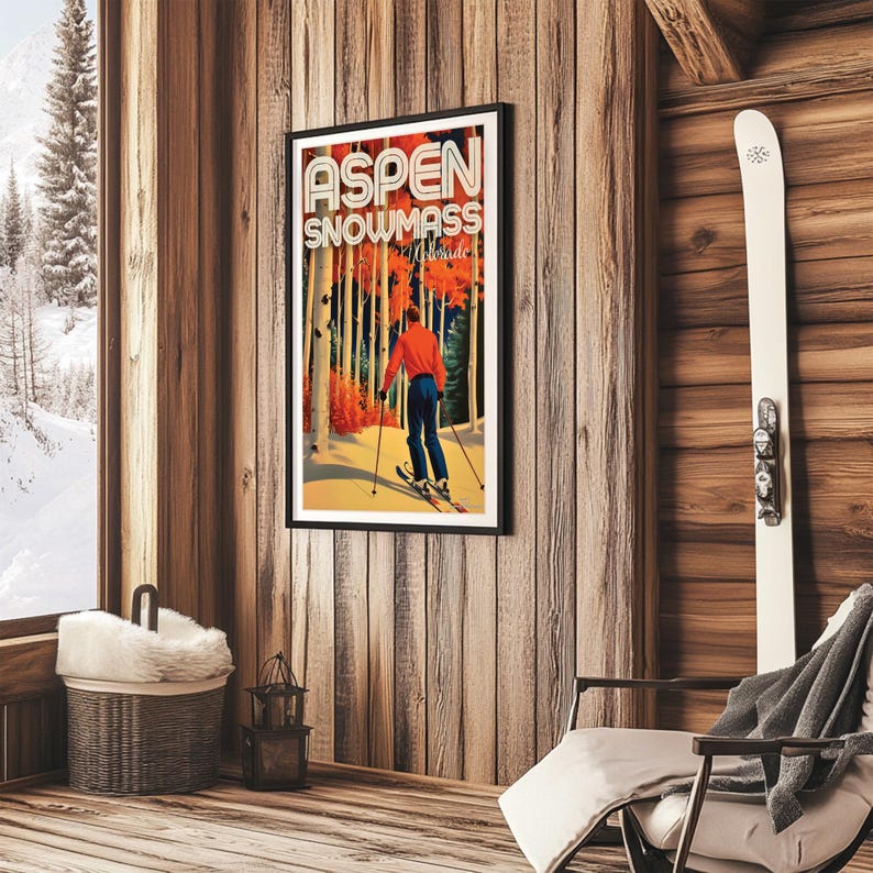 Aspen Ski Resort Poster Set: Vintage Colorado Travel Prints - Etsy