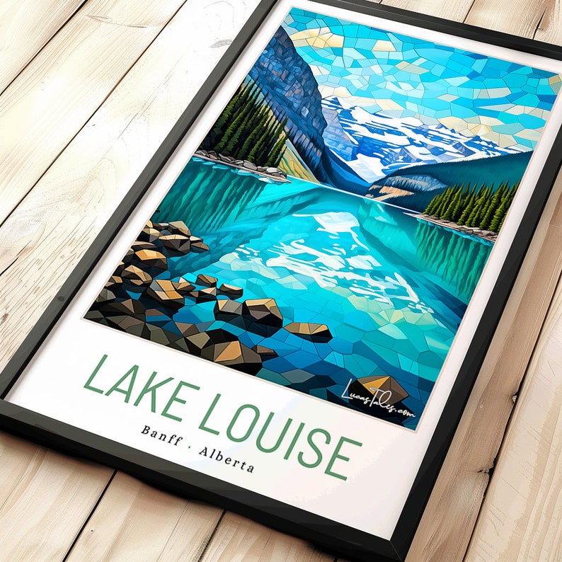 Lake Louise Print - Banff Alberta Nature Souvenir for Mountain Lovers ...