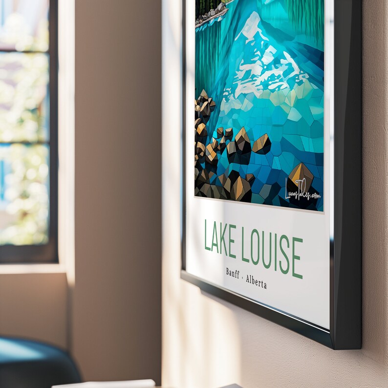 Lake Louise Print - Banff Alberta Nature Souvenir for Mountain Lovers ...